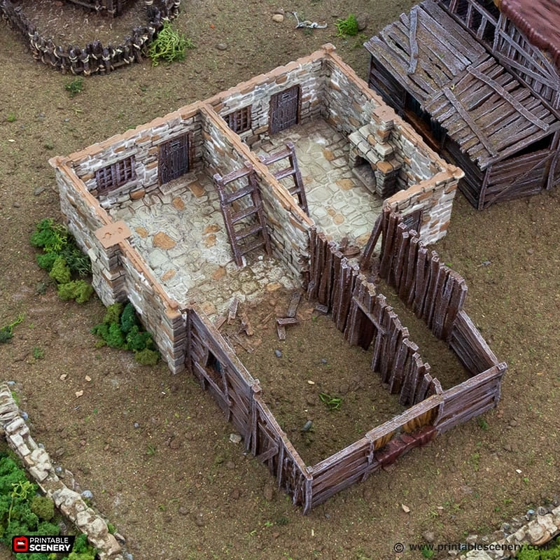 Slums of Flea Bottom No2 Dnd Terrain for Dungeons and Dragons - Etsy