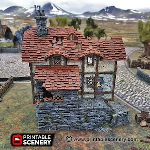 Ruined Water Mill Dnd Miniature Terrain for Dungeons and Dragons, D&D ...