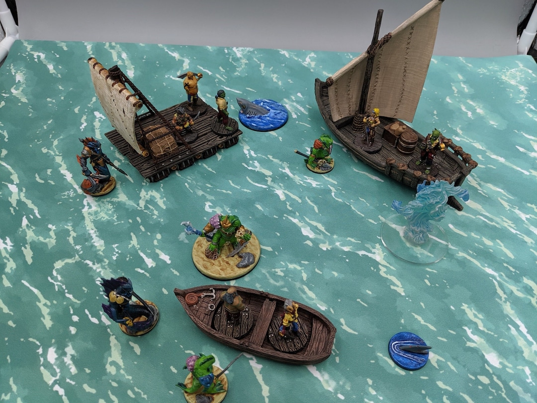 Three Ships and Boats Set Dnd Terrain for Dungeons and Dragons Terrain ...