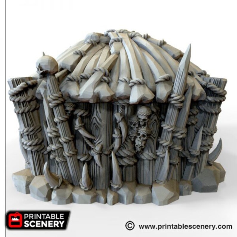 Dwarves, Elves and Demons - Dnd Terrain Shaman’s Hut | Dnd 28mm ...