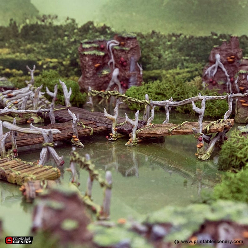 Gloaming Swamp Walkways Set Dnd Terrain, Dungeons and Dragons Terrain ...