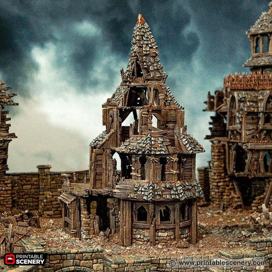 Ruined City Manor Dnd Terrain, Dungeons and Dragons Terrain, Cities of ...