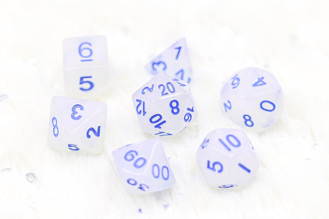 The Snow of Winter Dice Set for Dungeons and Dragons D&D - Etsy