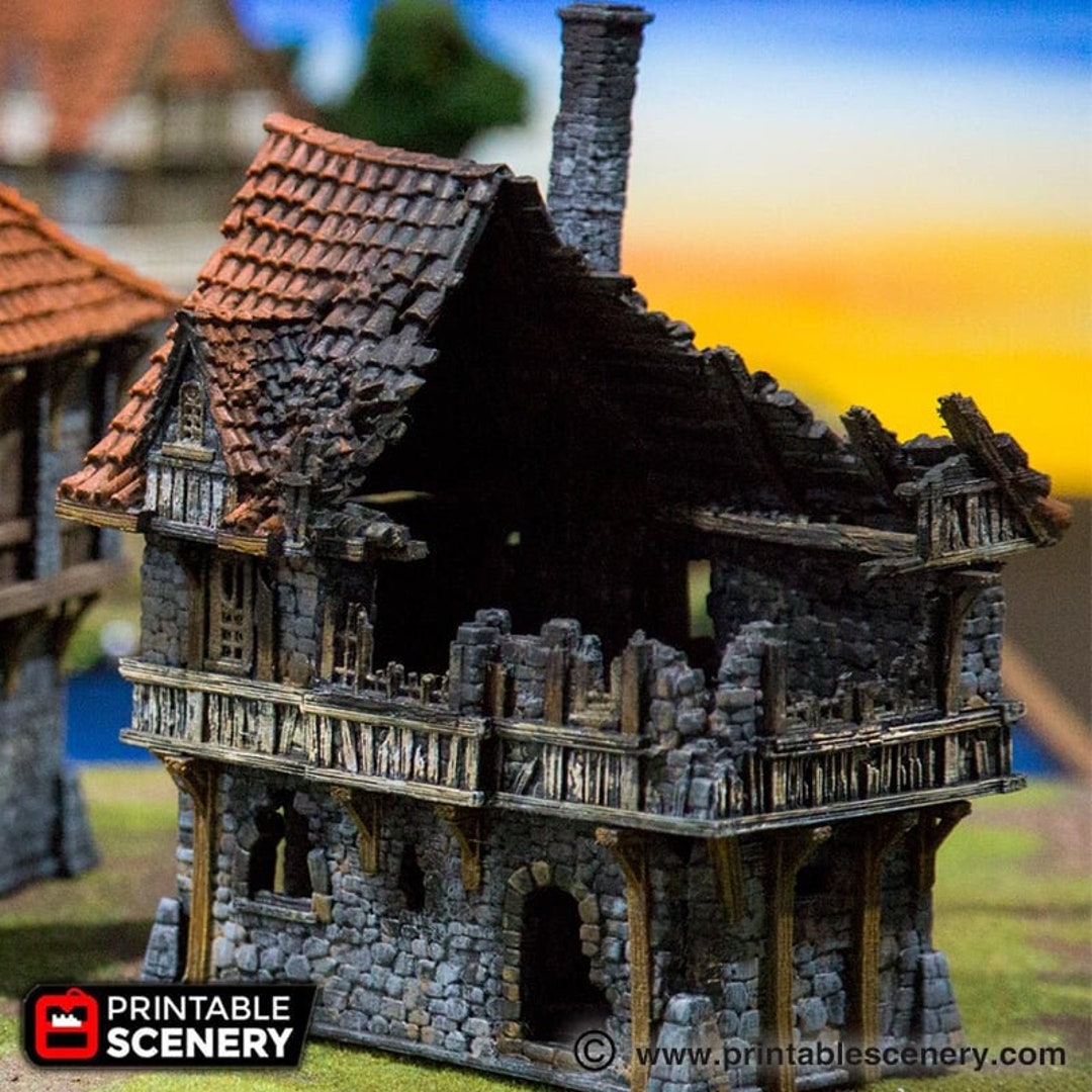 Ruined Port House Dnd Terrain for Dungeons and Dragons Terrain, D&D, D ...