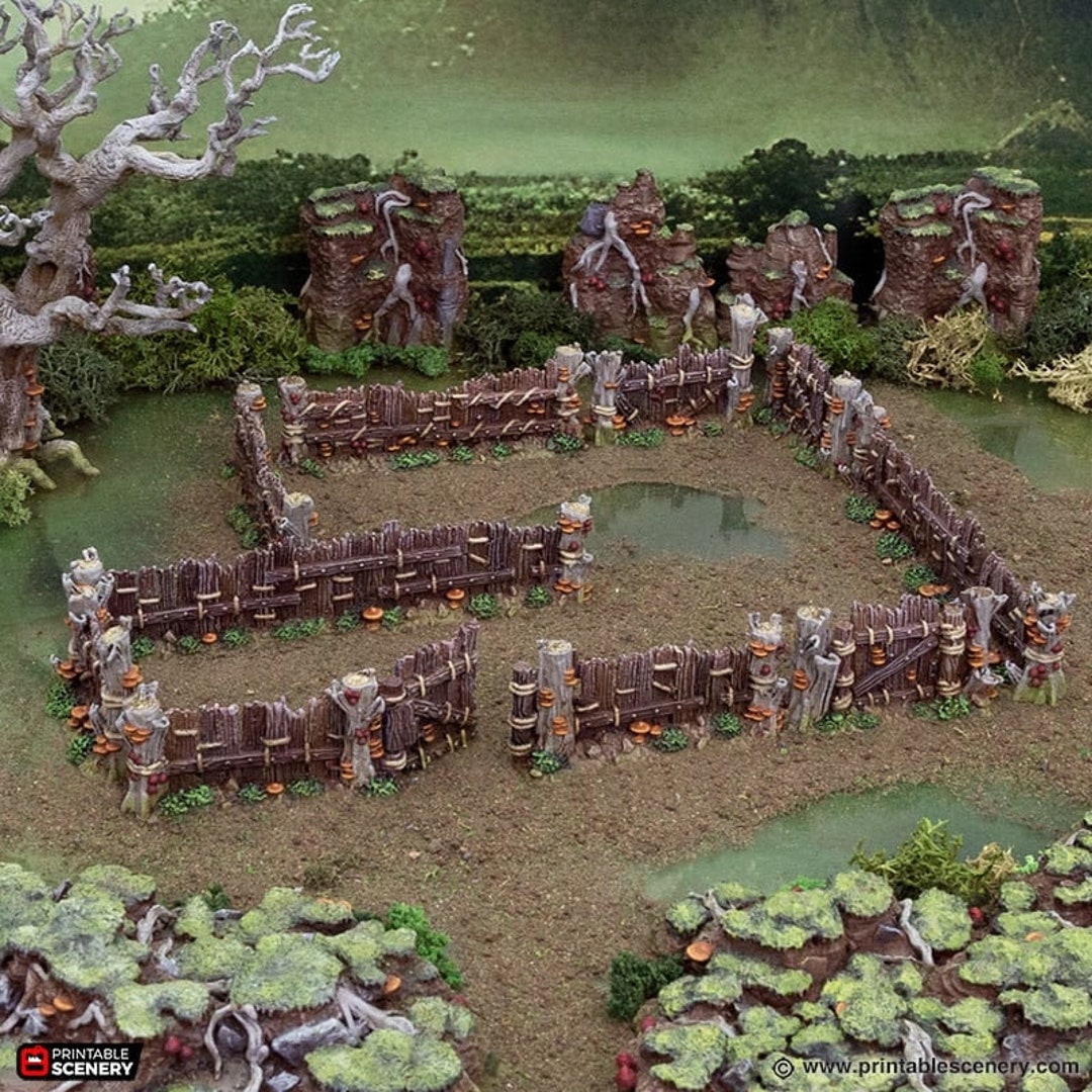 Gloaming Swamp Wildwood Fences Set Dnd Terrain, Dungeons and Dragons ...