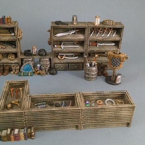 General Store Shelf Modular Dnd Miniature Terrain, Dungeons and Dragons ...