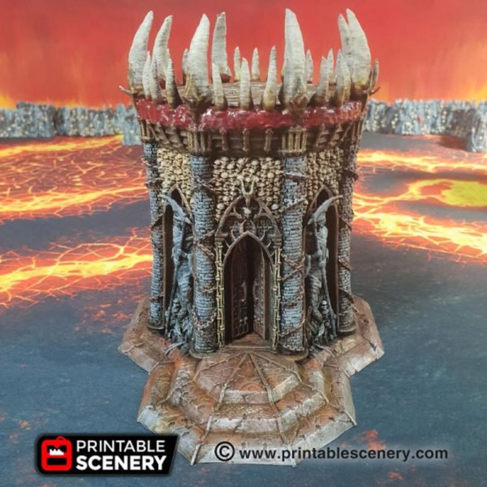 Dnd Terrain Demon the Temple of the Damned | Dnd D&D 28mm Miniature ...
