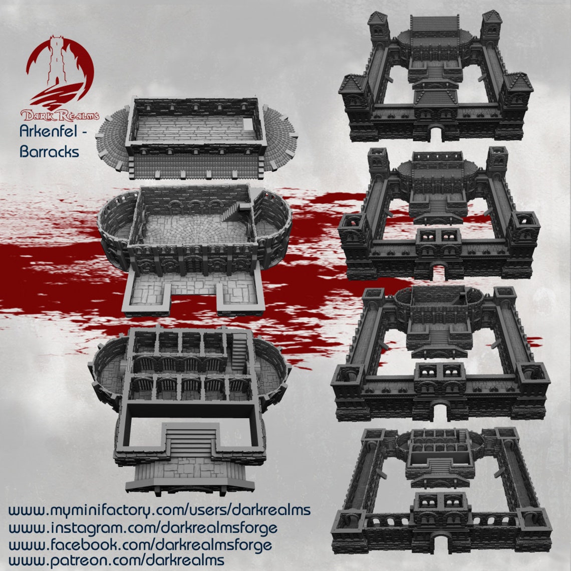 Dark Realms Arkenfel Barracks Dnd Miniature Terrain for - Etsy