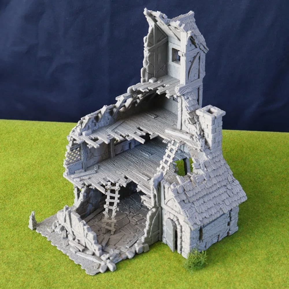 Ruined Mansion Dnd Miniature Terrain for Dungeons and Dragons - Etsy