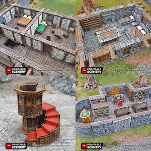 Complete Dnd Furniture Terrain Bundle Set Dnd Miniature Terrain ...