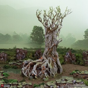 Gloaming Swampy Giant Swamp Tree and Hovel Dnd Miniature Terrain ...