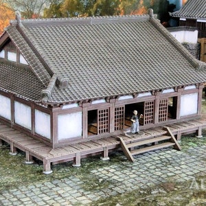Japan Samurai Dojo Set Dnd Miniature Wargaming Terrain for Dungeons and ...