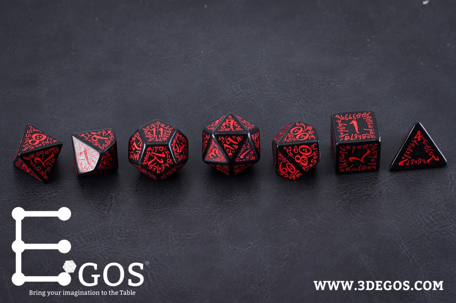 Infernal Fire Rune Dnd Dice Set for Dungeons and Dragons D&D - Etsy