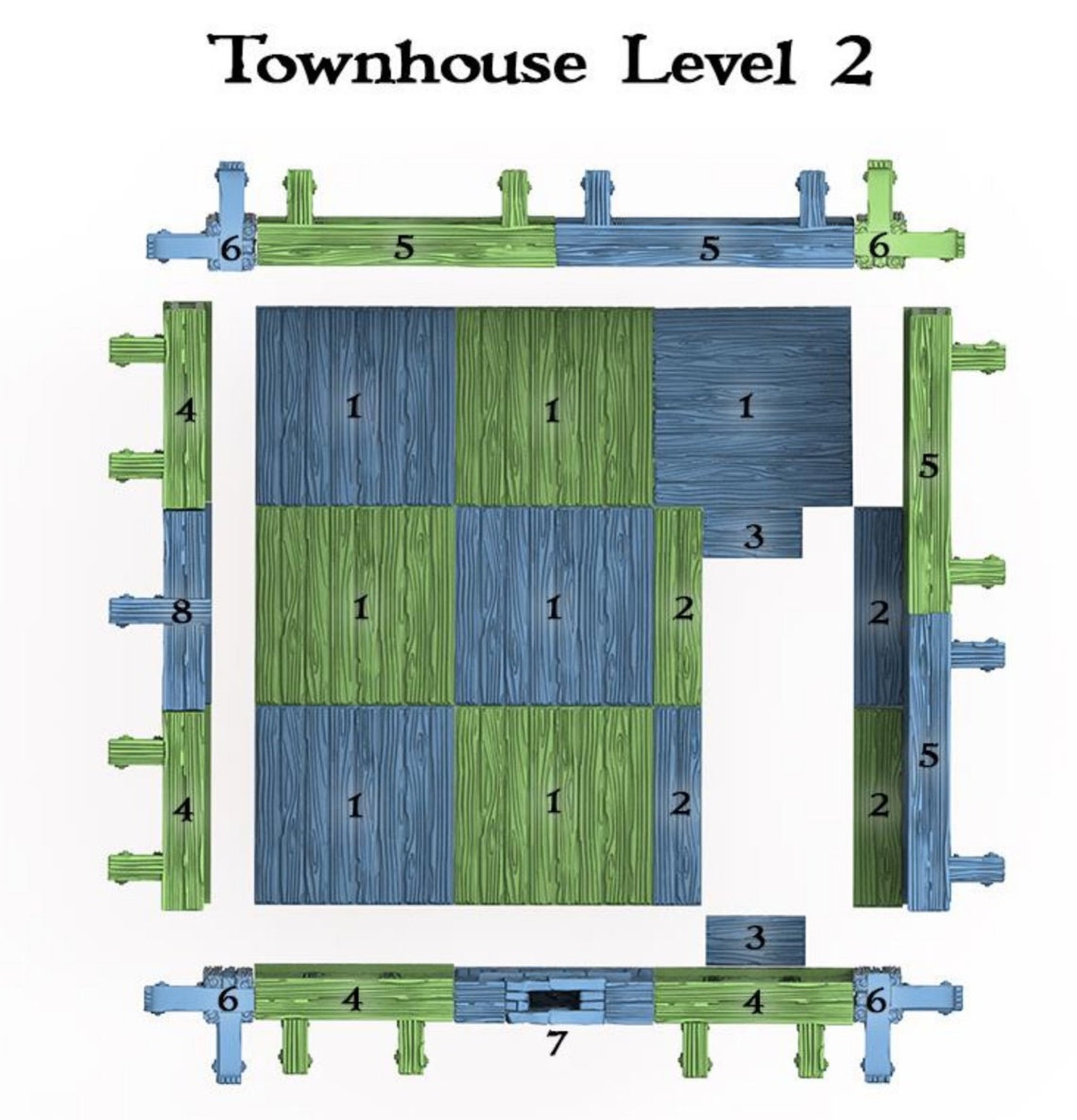 Clorehaven Townhouse Modular Tiles Dnd Miniature Terrain, Dungeons and ...