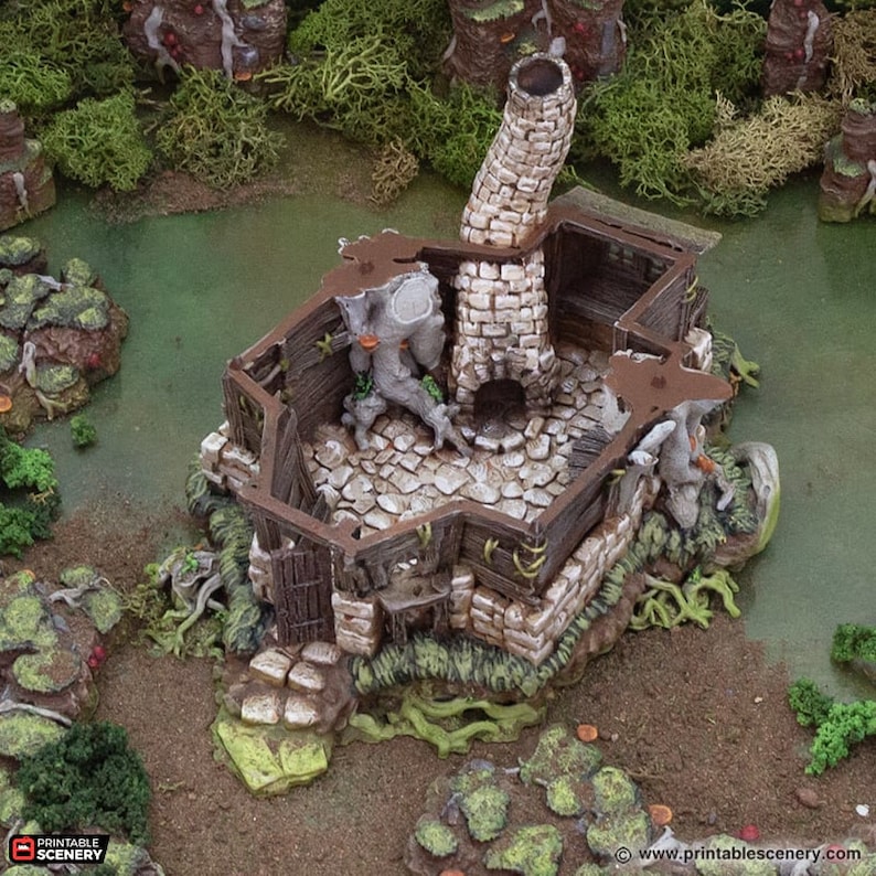 Gloaming Swamp Wizards Hut Dnd Miniature Terrain, Dungeons and Dragons ...
