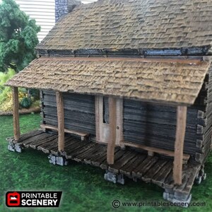 Dnd Terrain the Log Cabin - Miniature Pathfinder D&D Tabletop 28mm 32mm ...