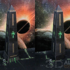 Necrontyr Obelisks Set Dnd Miniature Wargaming Terrain for Dungeons and ...