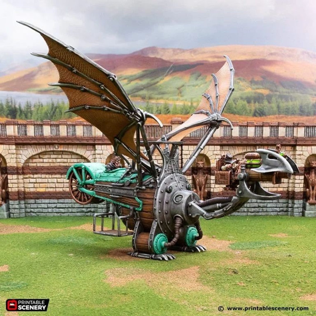 Rise of the Halflings the Drakenarc Airship Dnd Miniature Terrain for ...