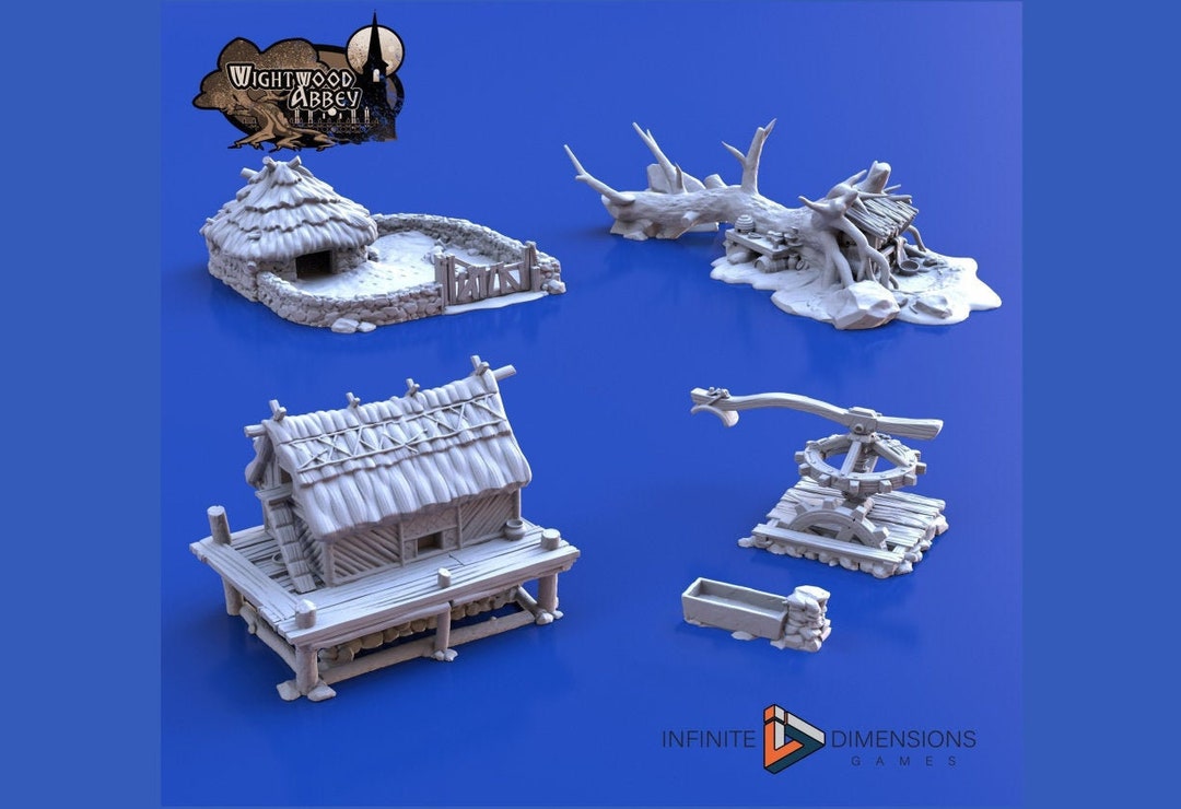 Wightwood Abbey Medieval Farming Set Dnd Miniature Terrain | Dungeons ...