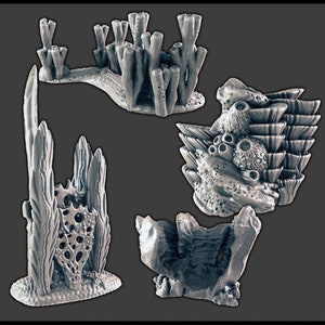Underwater Corals Set Dnd Terrain for Dungeons and Dragons Terrain, D&D ...