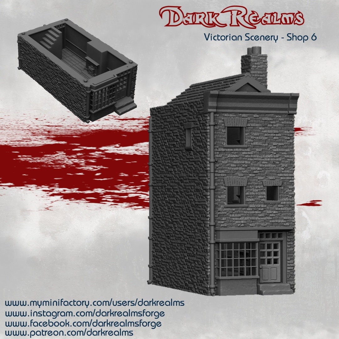 Dark Realms Victorian Shop 6 Dnd Miniature Dnd Terrain for Dungeons and ...