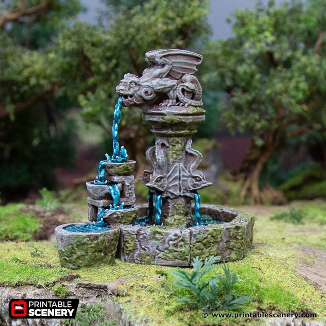 Hagglethorn Hollow the Fountain Dnd Miniature Terrain for Dungeons and ...