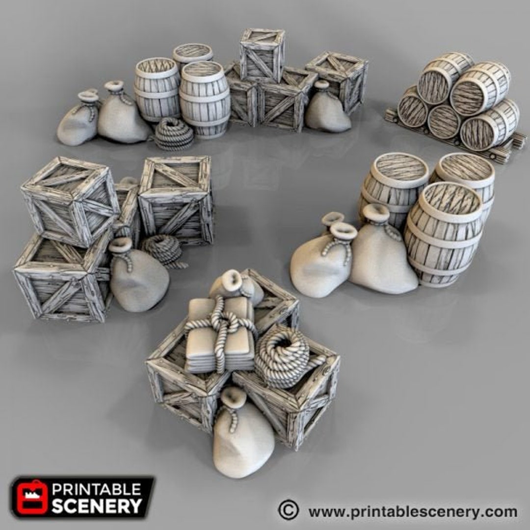 Cargo Piles Dnd Miniature Terrain, Dungeons and Dragons, D&D, Wargaming ...