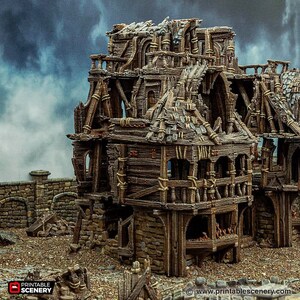 Ramshackle Ruined City Inn Building Dnd Terrain, Dungeons and Dragons ...