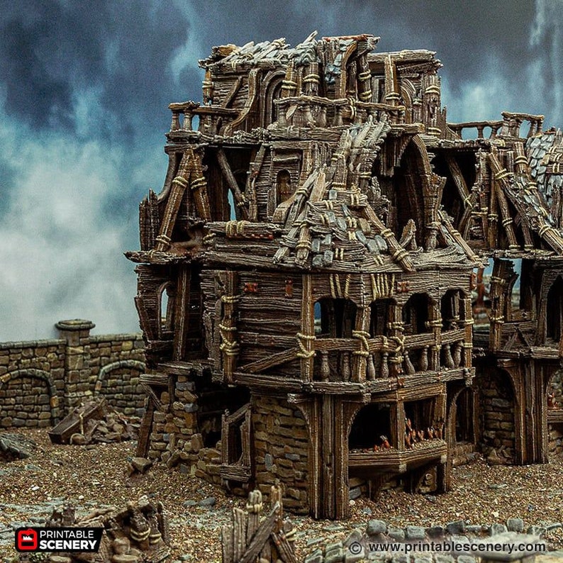 Ramshackle Ruined City Inn Building Dnd Terrain, Dungeons and Dragons ...