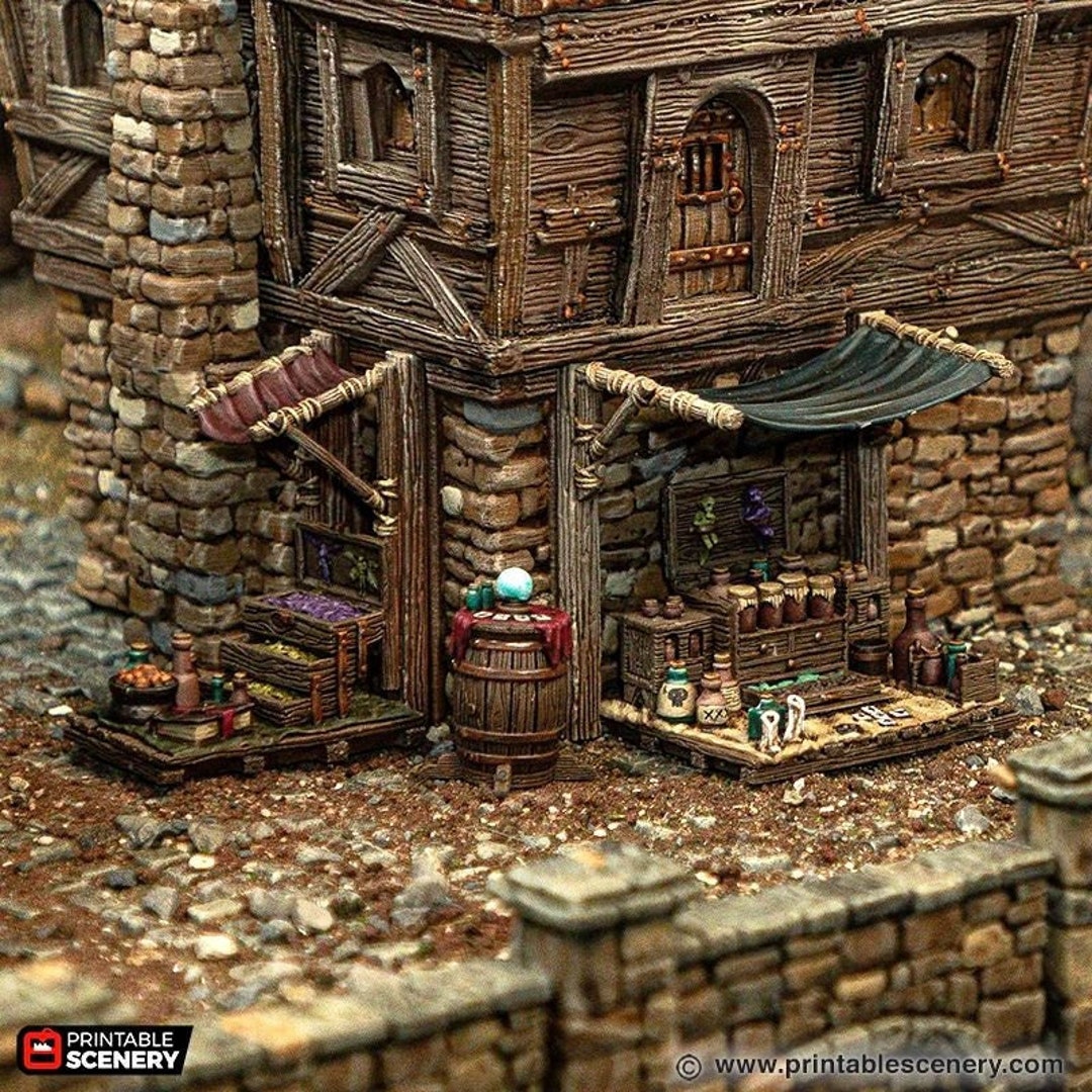 Alley Peddler Stalls Dnd Miniature Terrain, Dungeons and Dragons ...