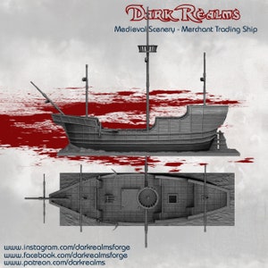Dark Realms Medieval Modular Ship Dnd Miniature Terrain for Dungeons ...