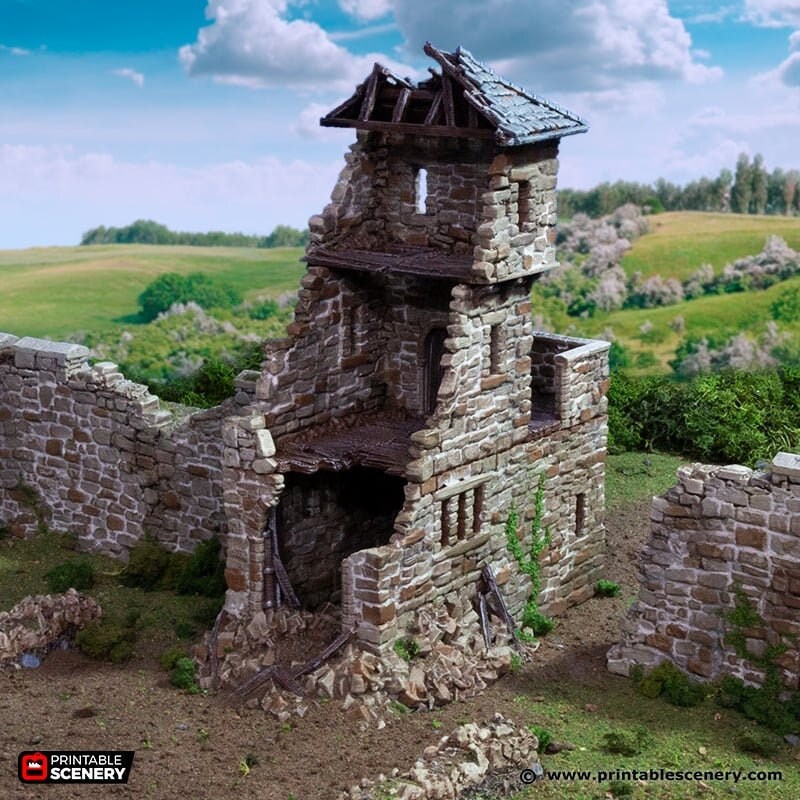 Medieval Ruined Kings Gate Dnd Terrain for Dungeons and - Etsy