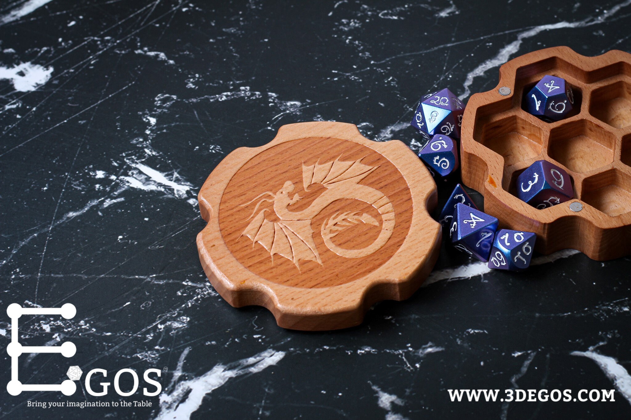 Wooden Dice Box for Dungeons and Dragons, Dnd Dice Set, Critical Role ...