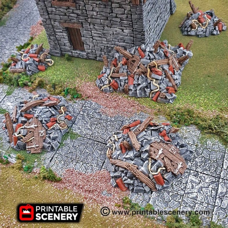Dnd Terrain Clorehaven Rubble - Fantasy Goblin Dwarve Elves and Demons ...