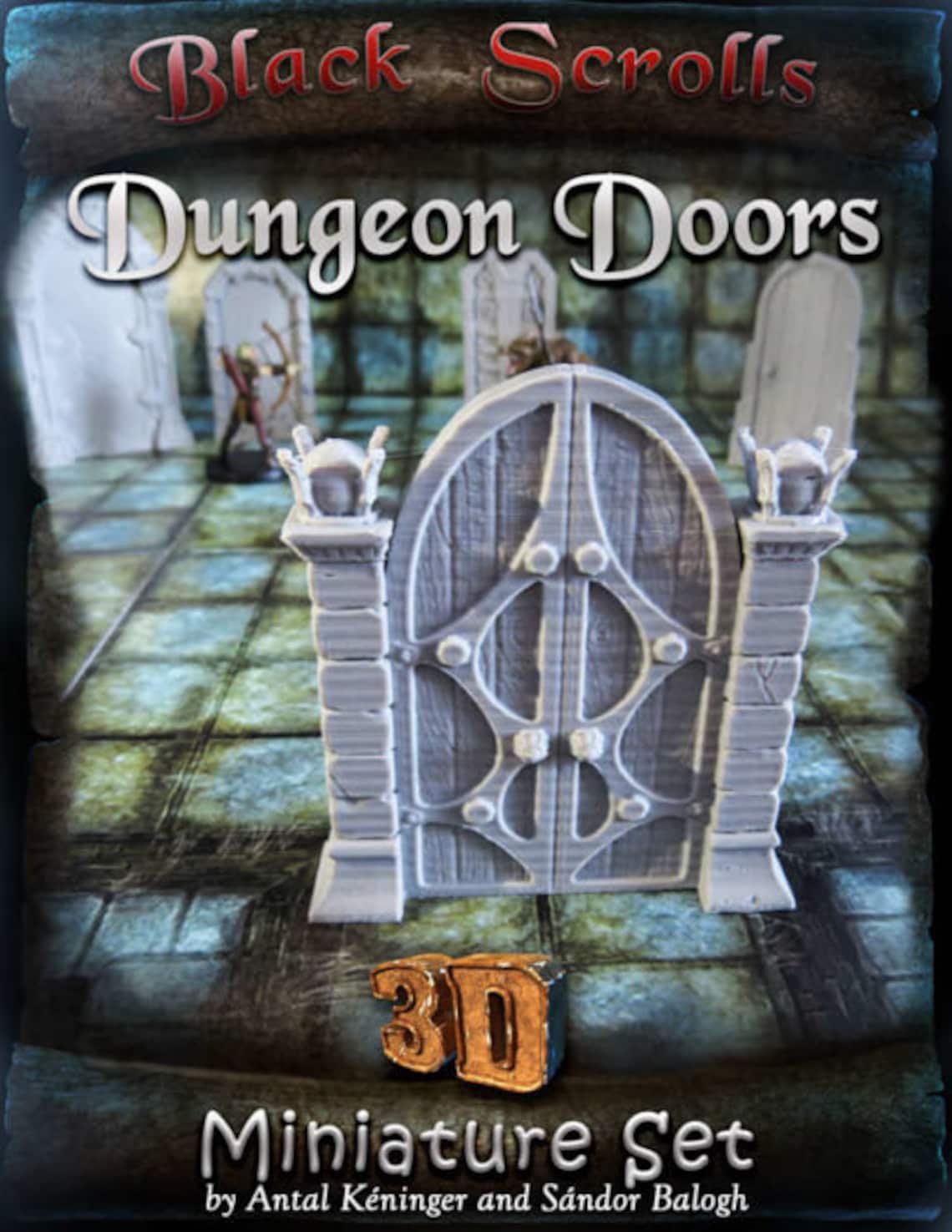 15mm 28mm 32mm Dnd Miniature Terrain Dungeon Doors Ver.c | D&D ...