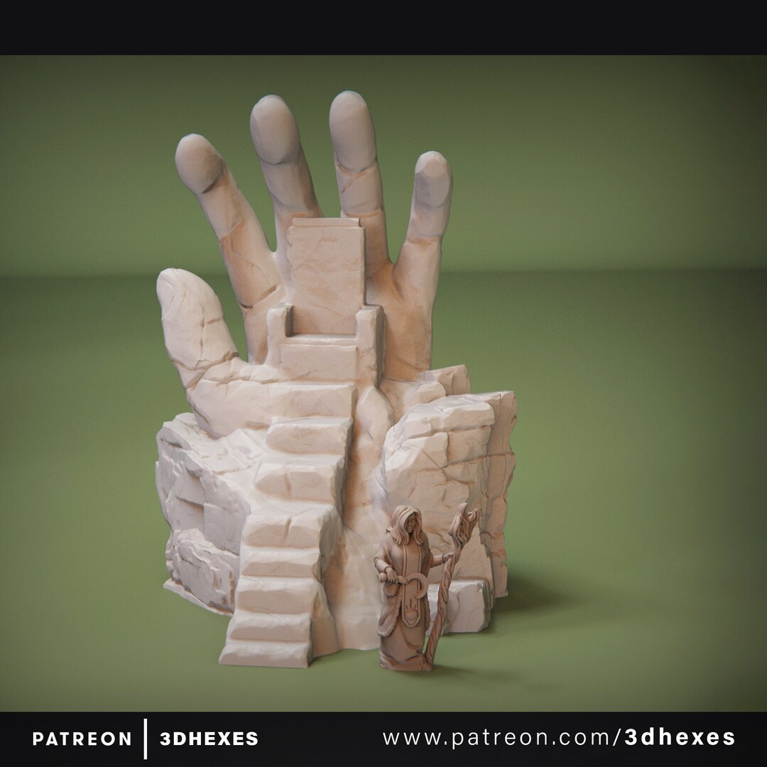 Stone Hand Throne Dnd Miniature Terrain for Dungeons and - Etsy