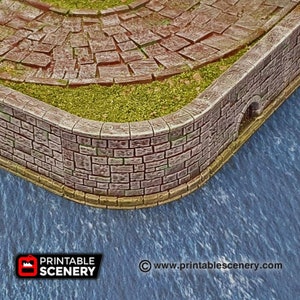 Arcanist’s Stone Canal Walls Dnd Miniature Terrain Set Dnd Terrain for ...