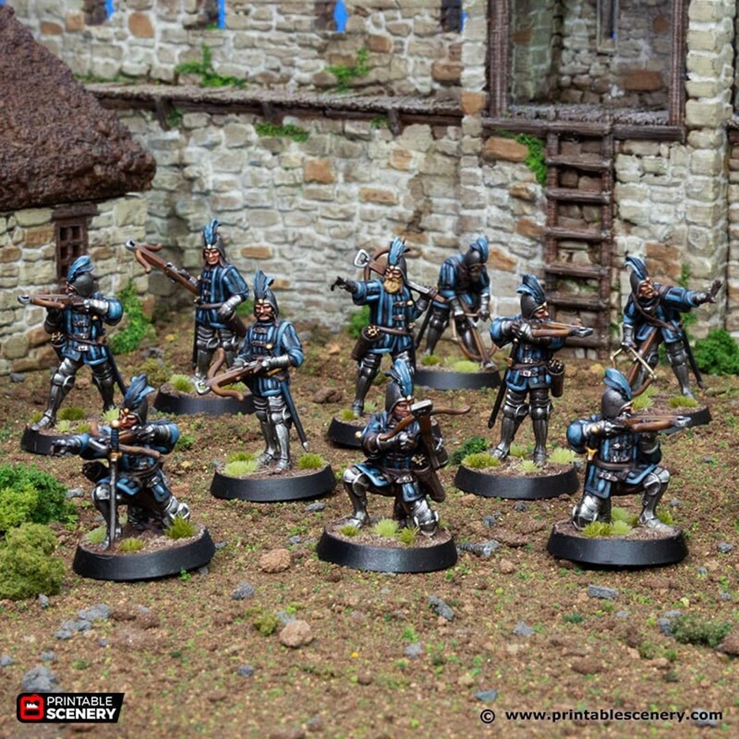 Crossbowmen Dnd Miniature Set Dnd Terrain for Dungeons and Dragons ...