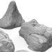 3DEGOS Stone Boulder Rocks Set7pcs Dnd Miniature Terrain for Dungeons ...