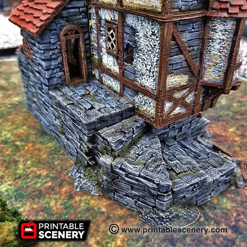 Ruined Water Mill Dnd Miniature Terrain for Dungeons and Dragons, D&D ...