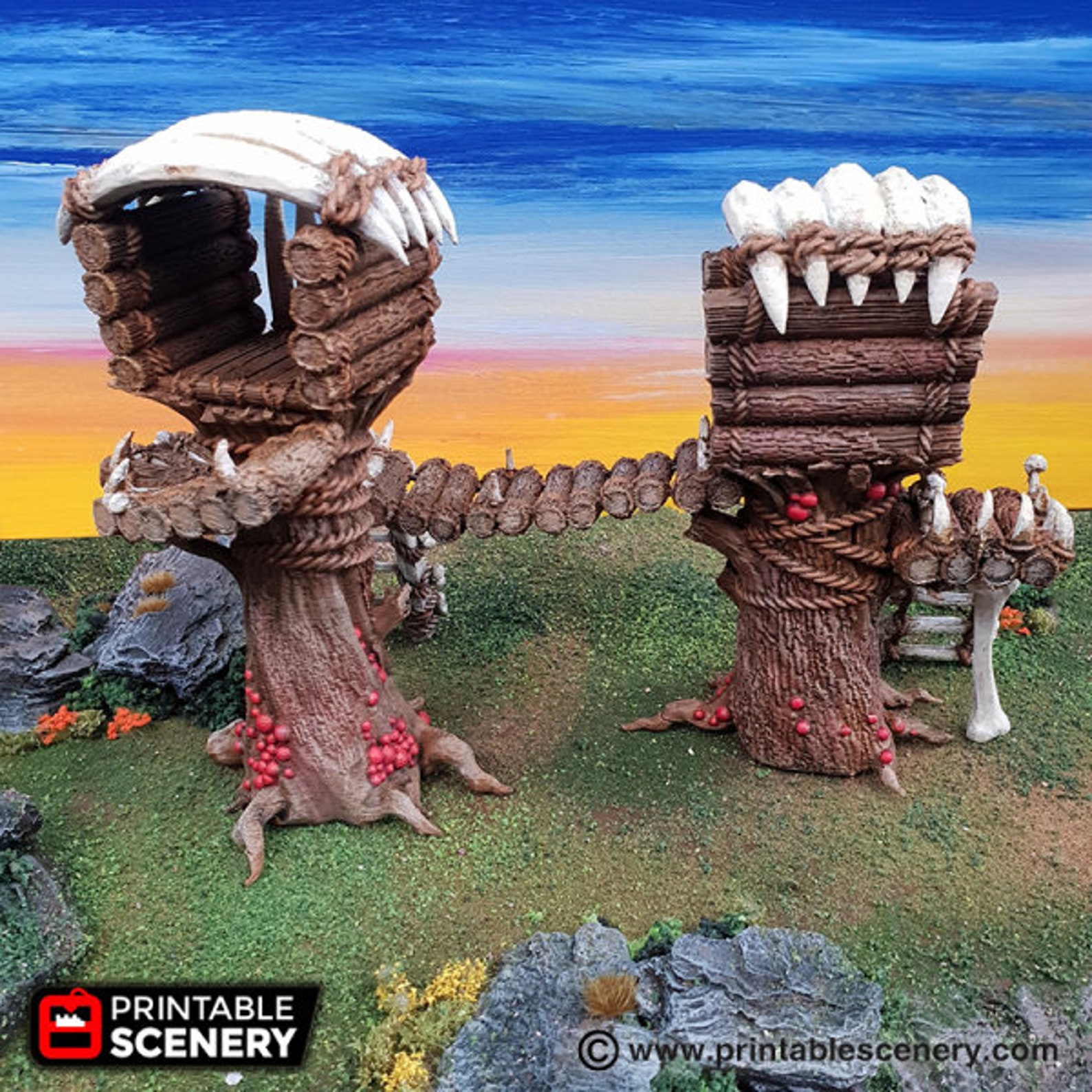 Dwarves Elves and Demons DnD Terrain Tribal Cells for DnD | Etsy