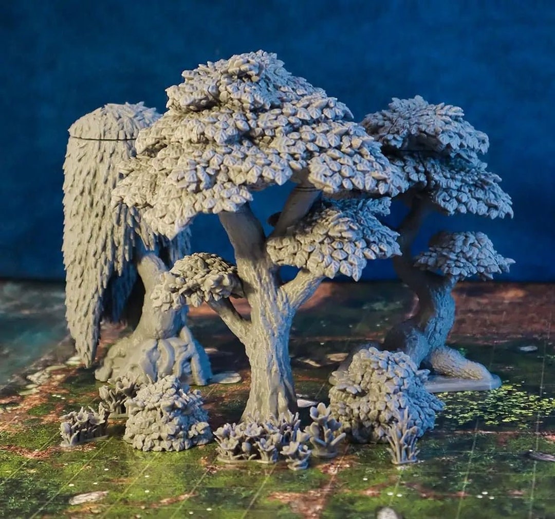 Scatter Terrain Tree Set Dnd Miniature Terrain for Dungeons and Dragons ...