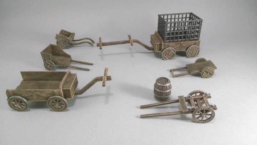 Cart and Wagons Jail Dnd Miniature Terrain, Dungeons and Dragons, D&D ...