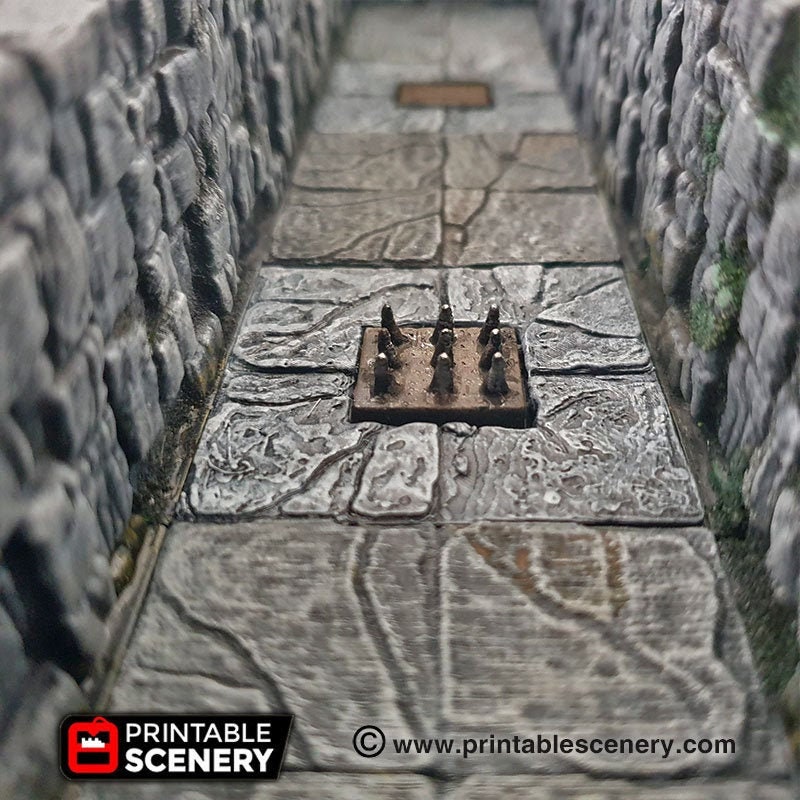 Spike Trap Trap Door OpenLock Dungeon Tile DnD Miniature | Etsy