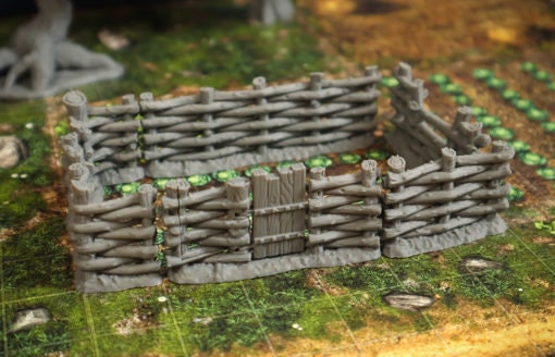 Wooden Fences Dnd Miniature Terrain for Dungeons and Dragons - Etsy