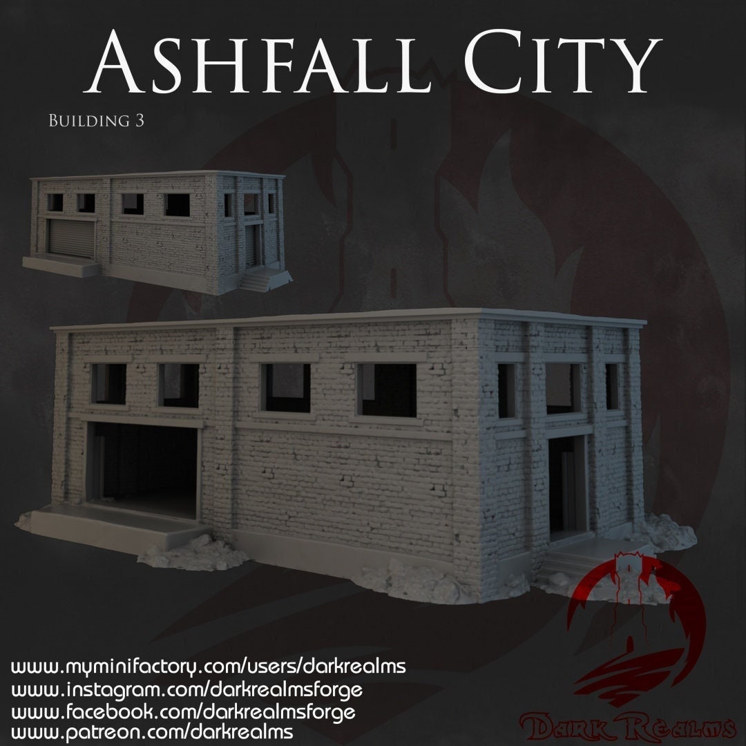 Dark Realms Ashfall City Building 3 Dnd Miniature Terrain for Dungeons ...