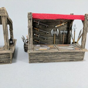 Hero's Hoard Market Stalls Dnd Miniature Terrain | Dungeons and Dragons ...