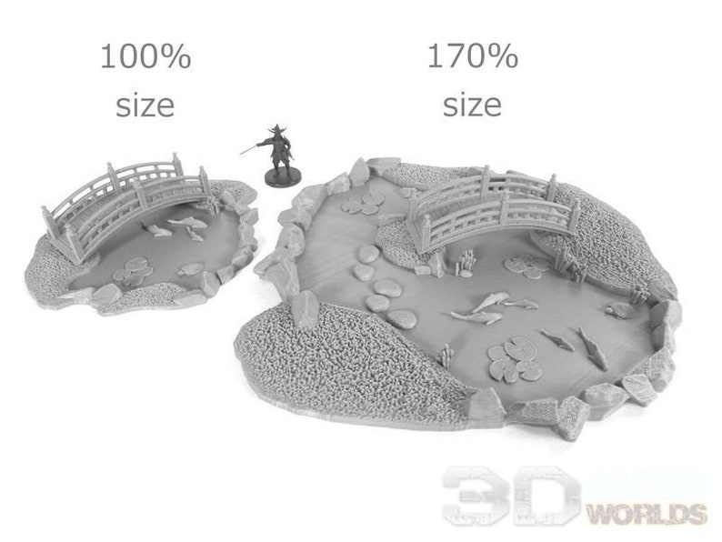 Japan Samurai Pond Set Dnd Miniature Wargaming Terrain for | Etsy