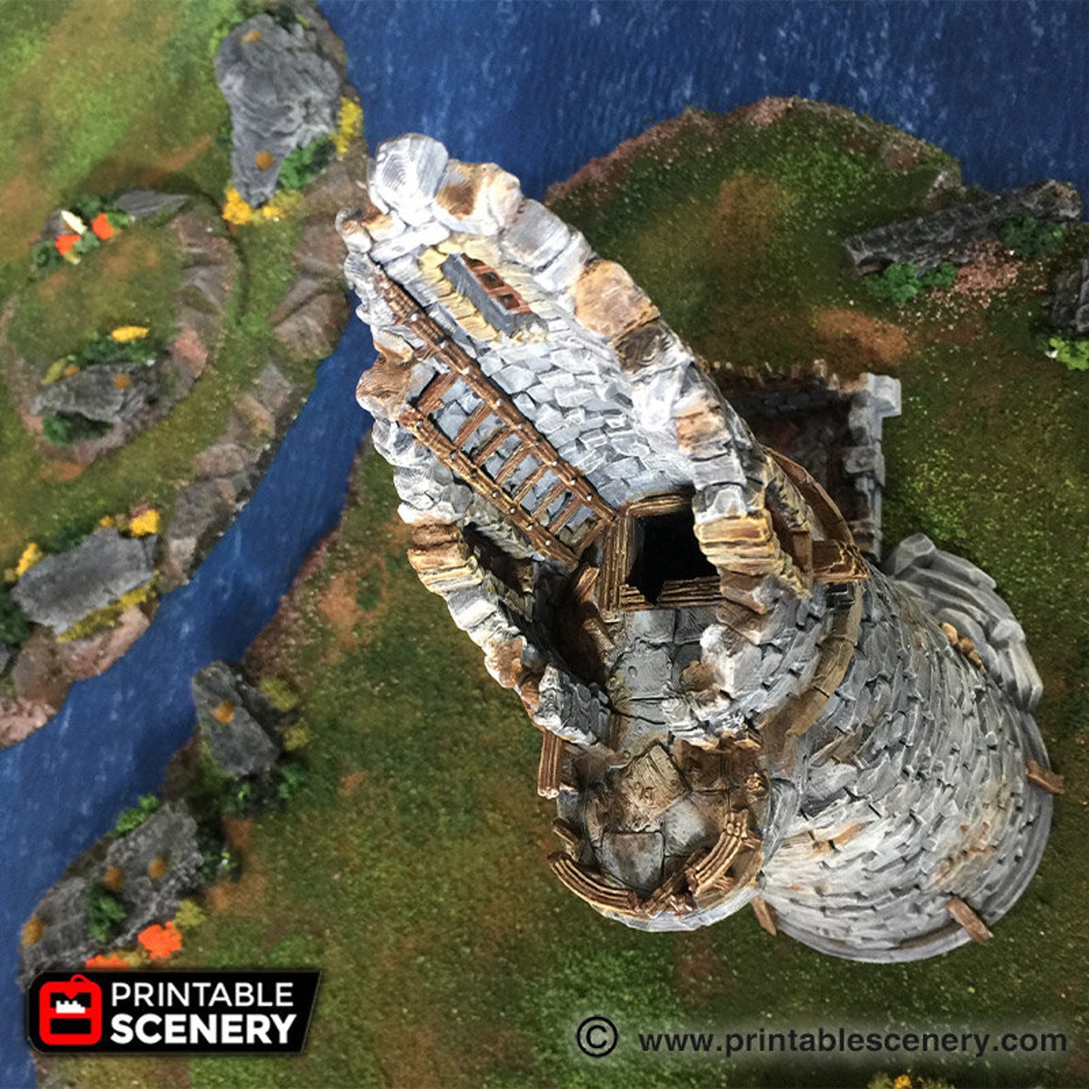 Ruined Lighthouse Dnd Miniature Terrain for Dungeons and Dragons, D&D ...
