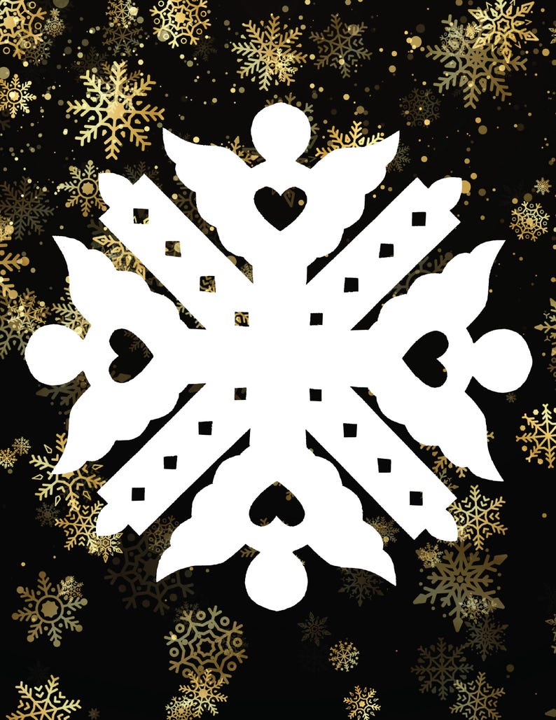 20 Paper Snowflake Templates: EASY Step-by-step Diagrams (printable PDF ...